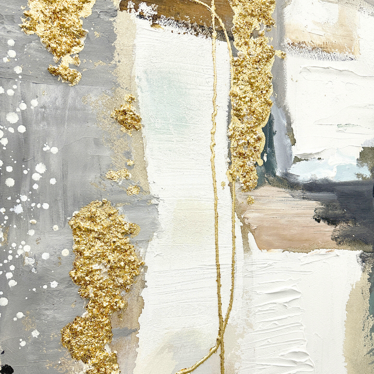 Electric Paths | Modern Abstract Canvas Art | 48x72 Hand-Painted Oil ...