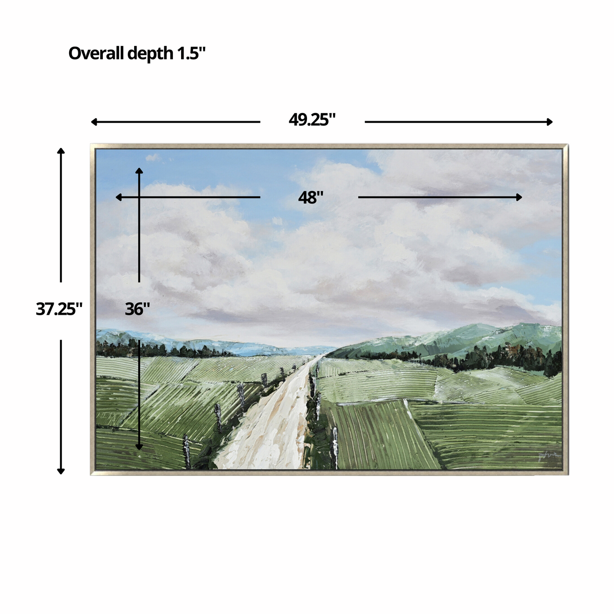 The Path Unfolds | Modern Landscape Canvas Art | Textured Oil Painting ...
